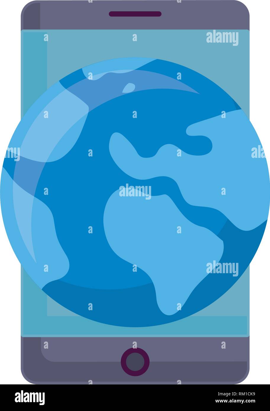 cellphone world connection online shopping market vector illustration ...