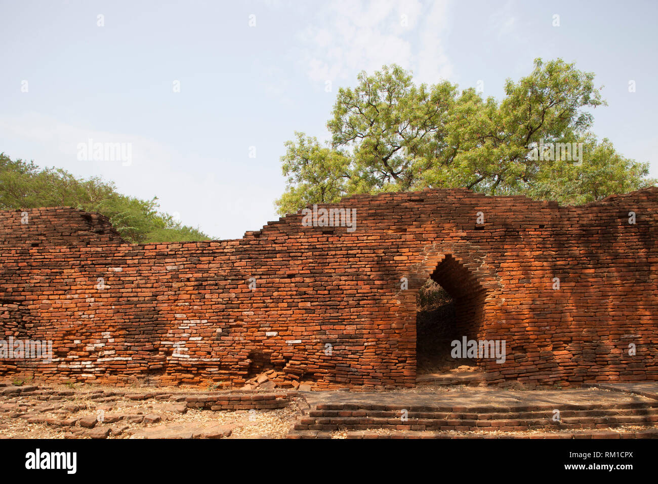 Ancient walls, Old Bagan village, Mandalay region, Myanmar, Asia Stock ...