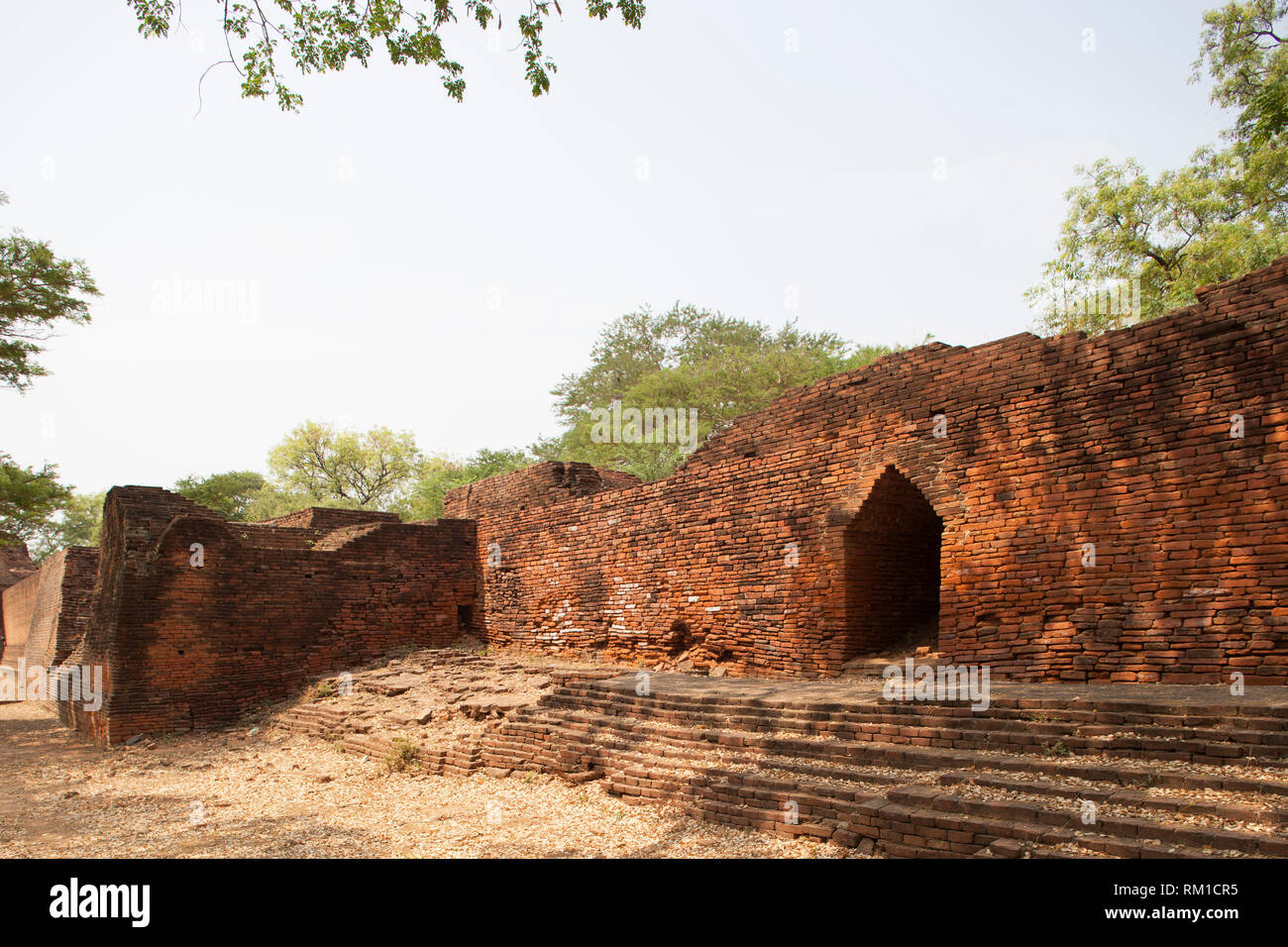 Ancient walls, Old Bagan village, Mandalay region, Myanmar, Asia Stock ...