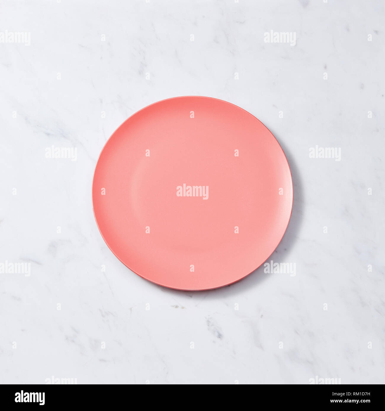 Porcelain handmade empty plate in a color of the year 2019 Living Coral ...