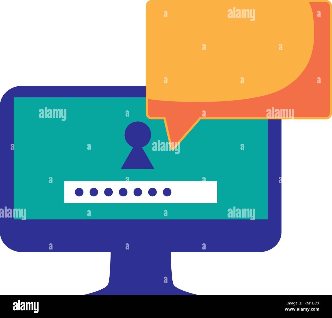 computer access online shopping market vector illustration Stock Vector ...