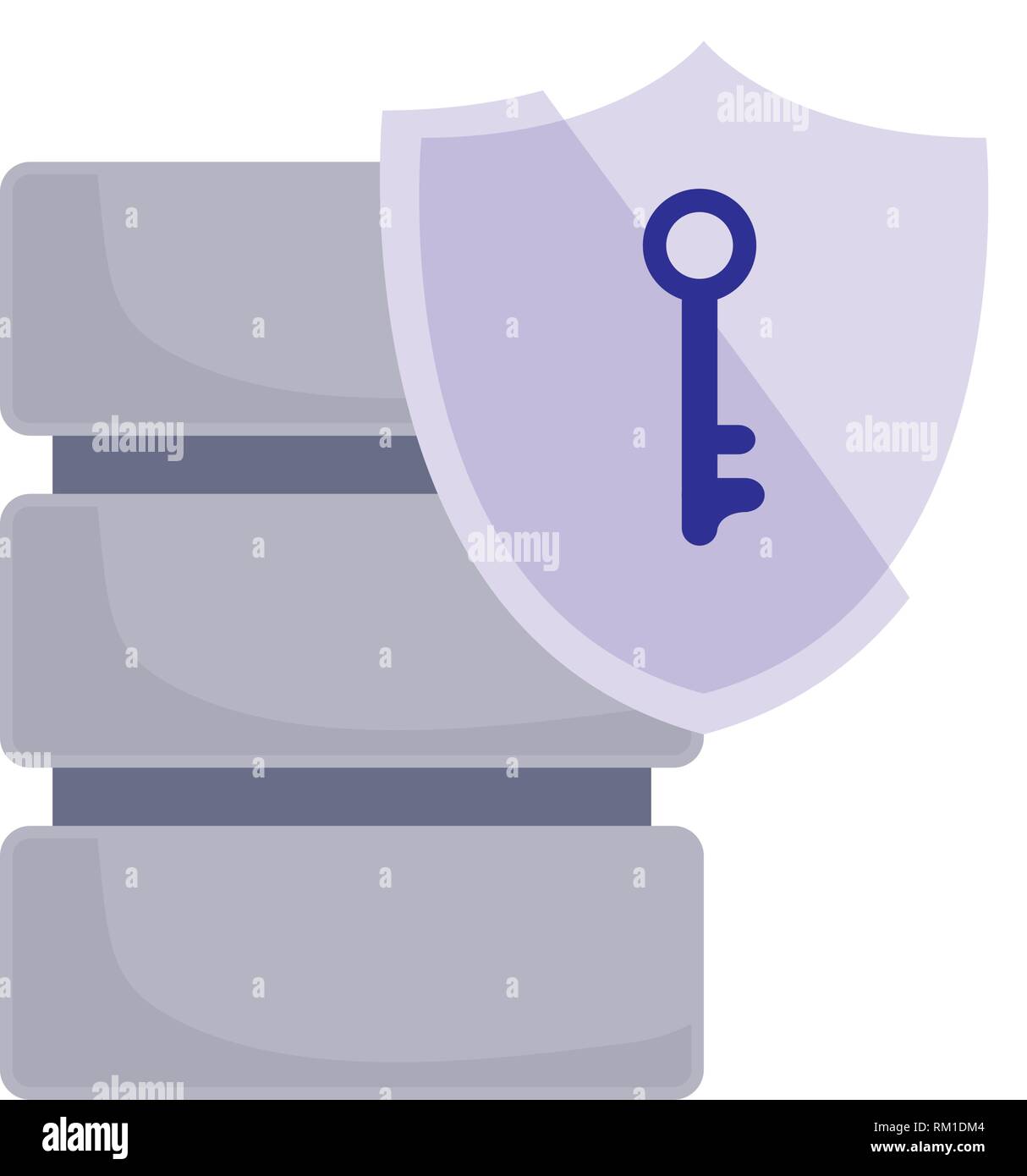 database server security key protection vector illustration Stock ...