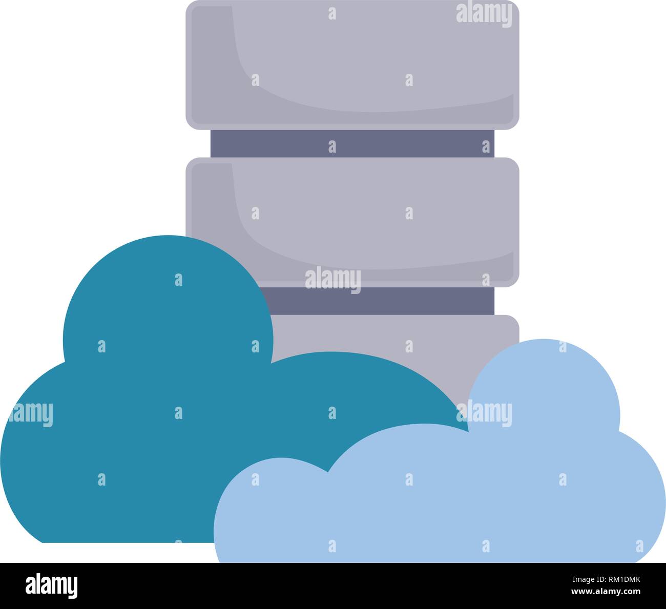 Database Server Cloud Computing Security Vector Illustration Stock
