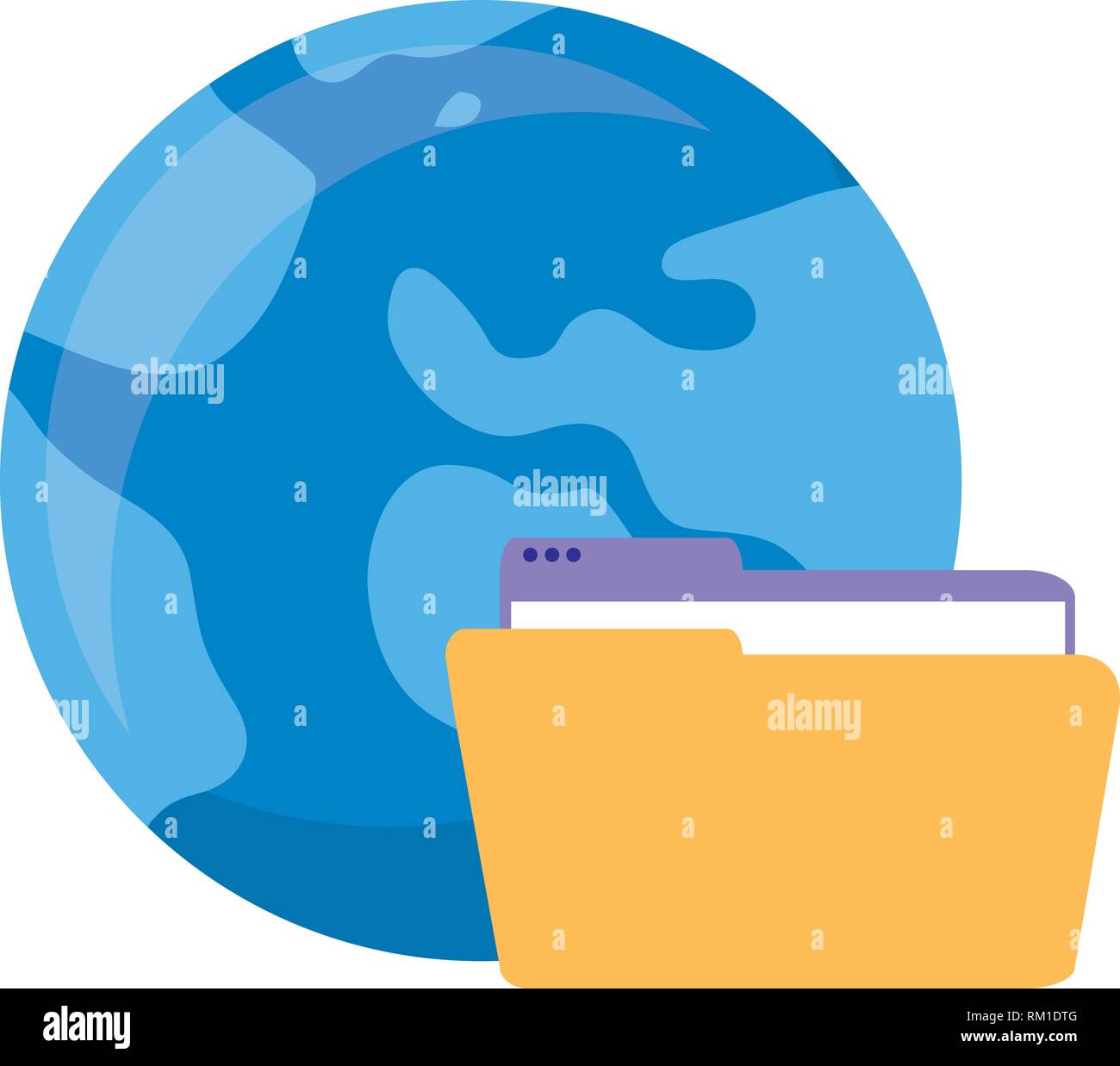 World Folder Files Data Security Vector Illustration Stock Vector Image And Art Alamy