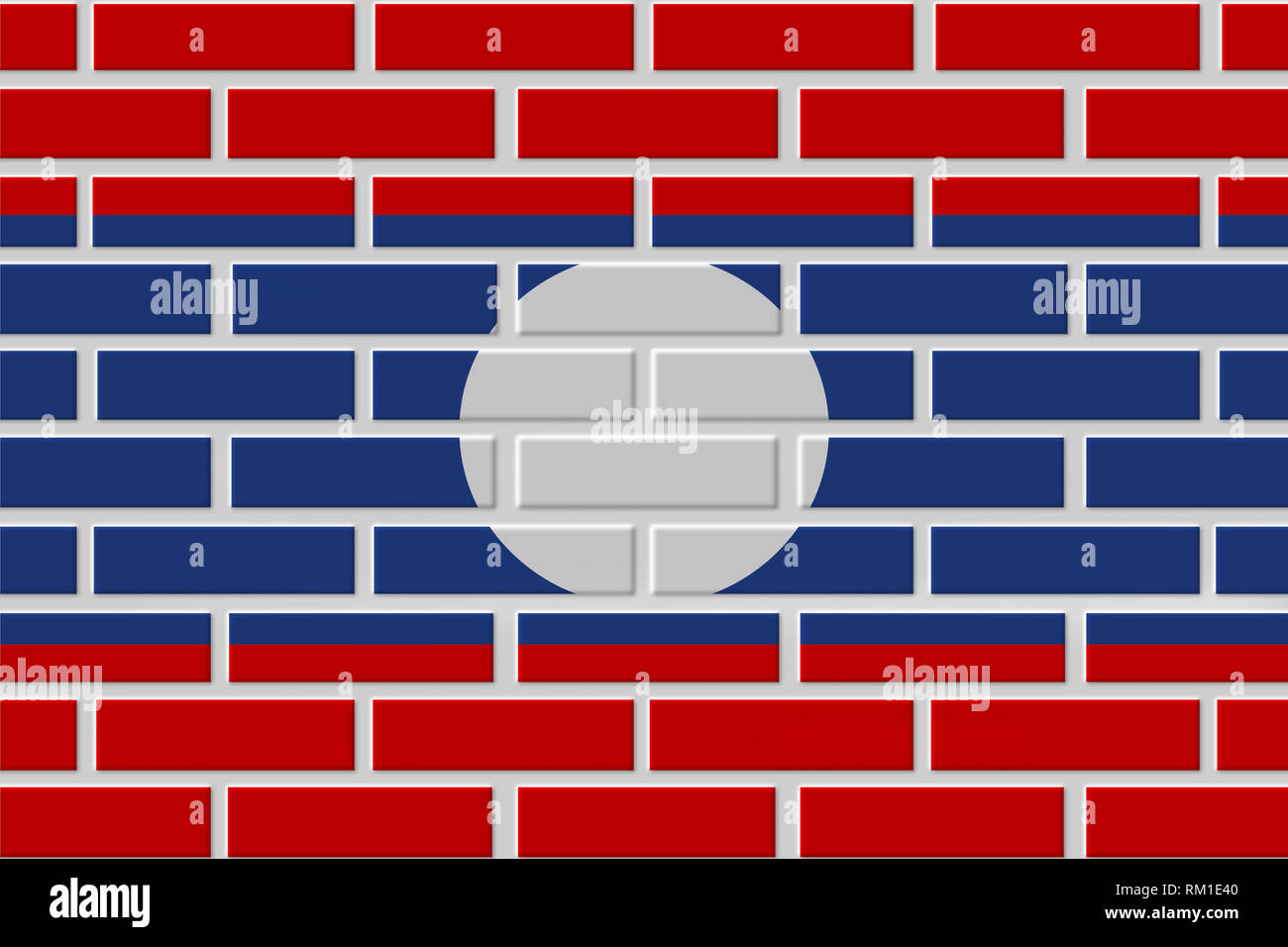Laos painted flag. Patriotic brick flag illustration background ...