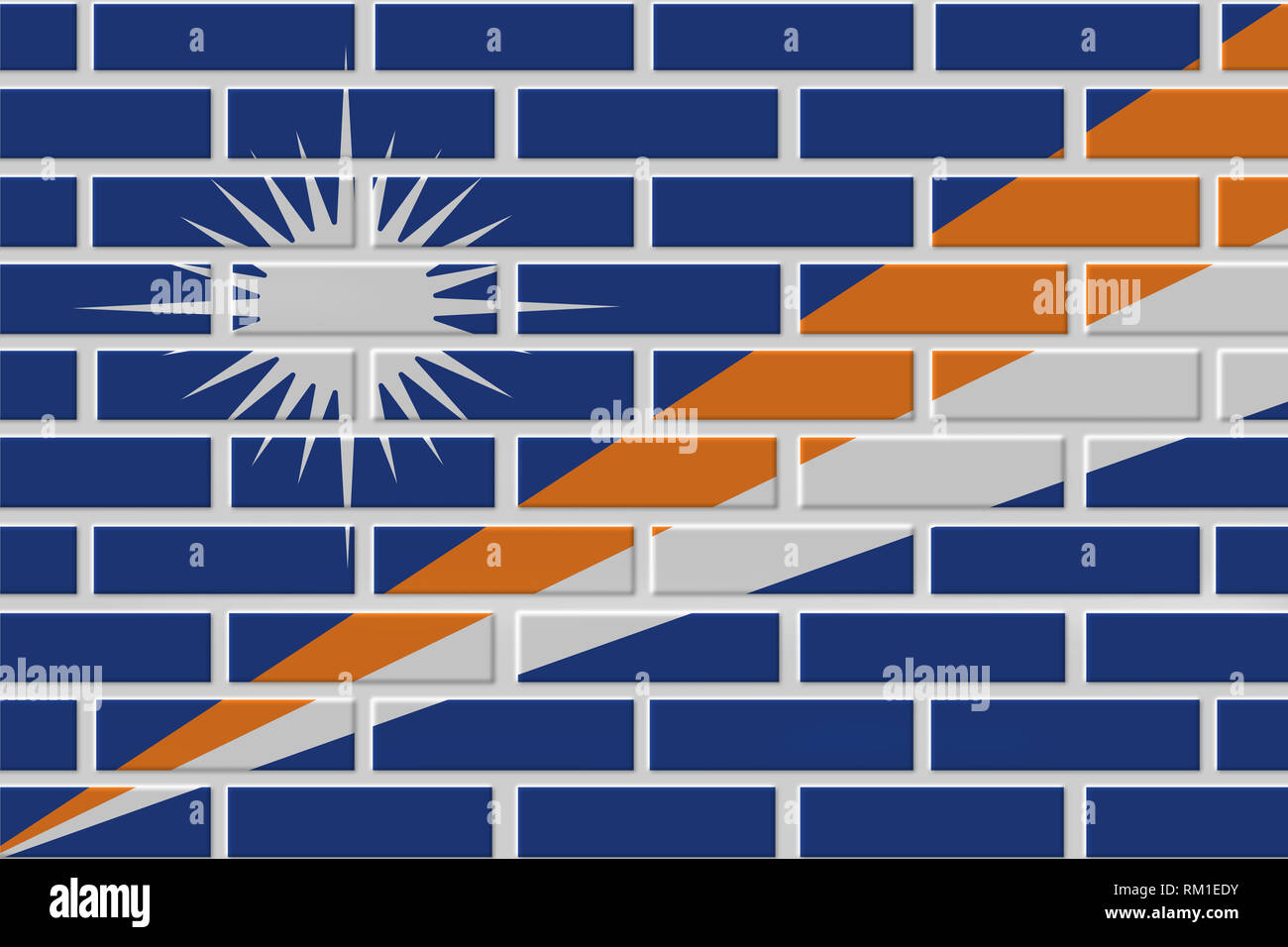 Mali painted flag. Patriotic brick flag illustration background ...