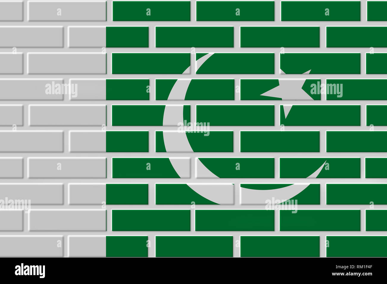 Pakistan painted flag. Patriotic brick flag illustration background ...