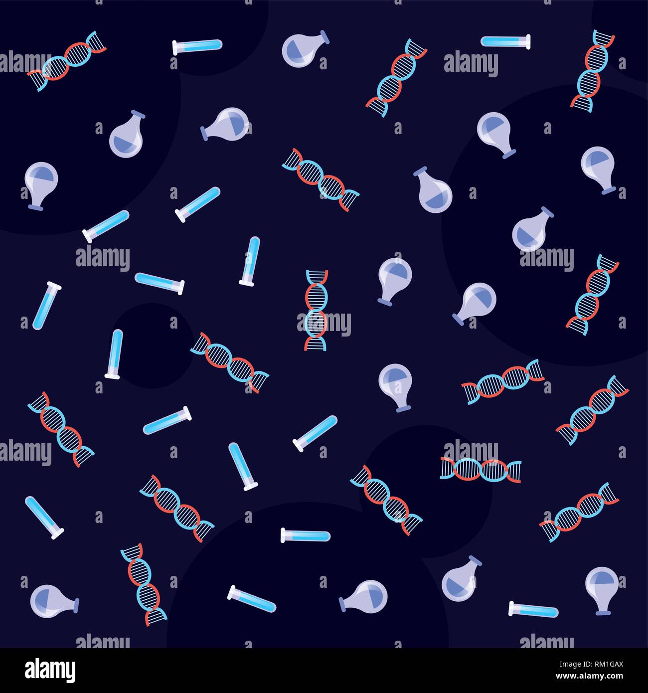 science dna flask laboratory background online education vector ...