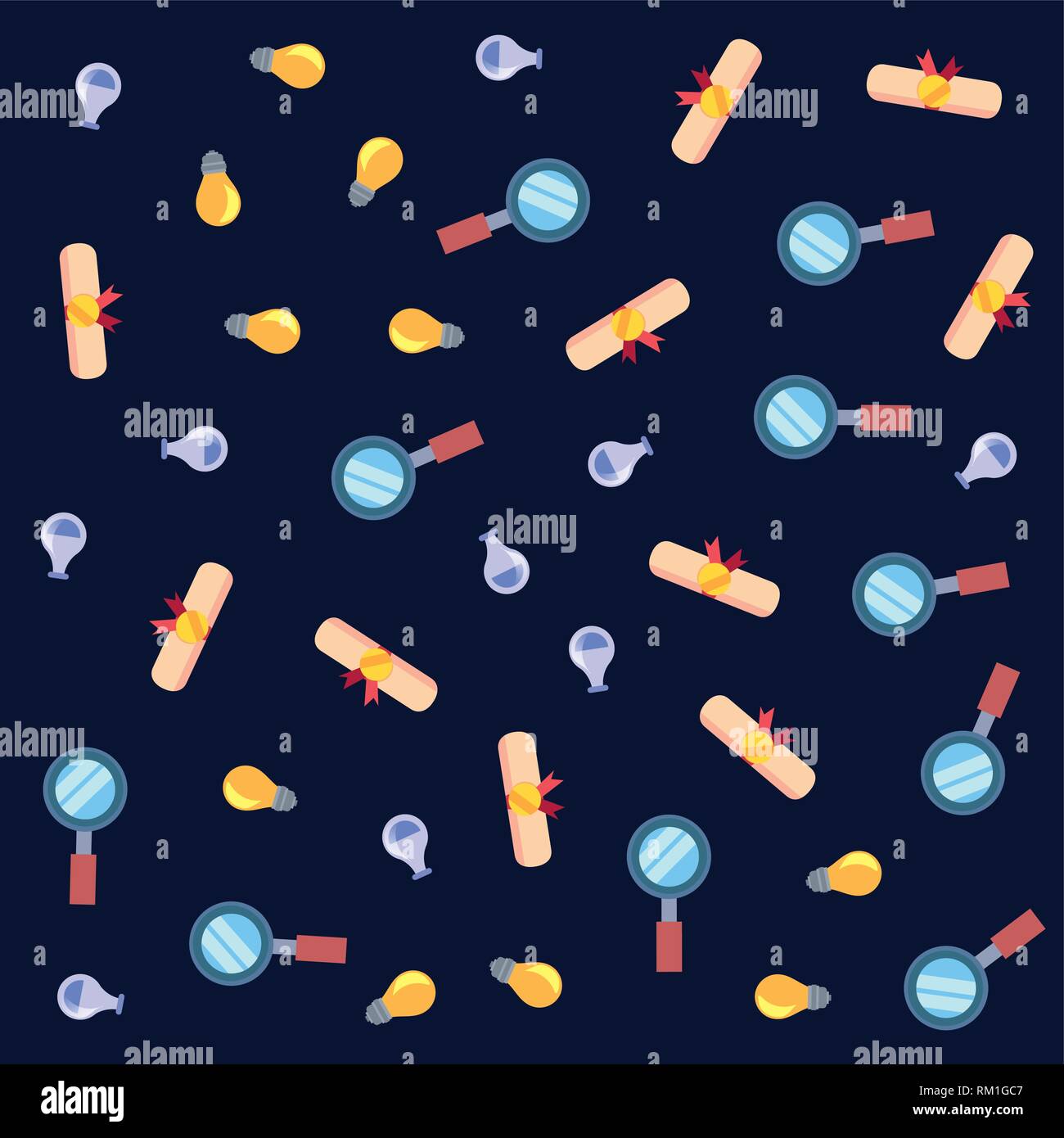 diploma creativity test tubes background online education vector ...