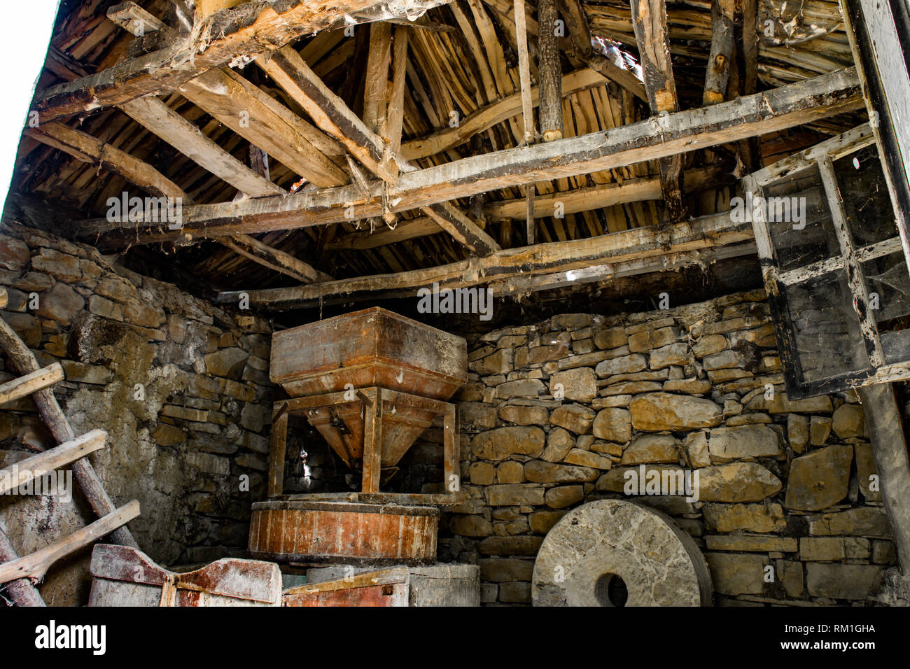Water mill inside hi-res stock photography and images - Alamy