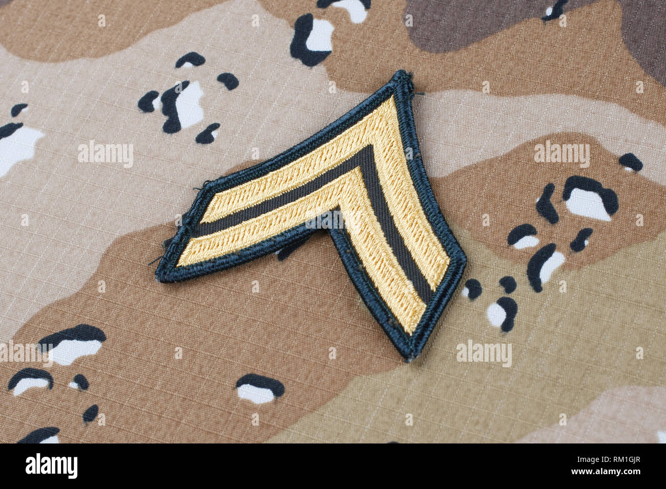 May 12, 2018. US ARMY Corporal rank patch on Desert Battle Dress ...