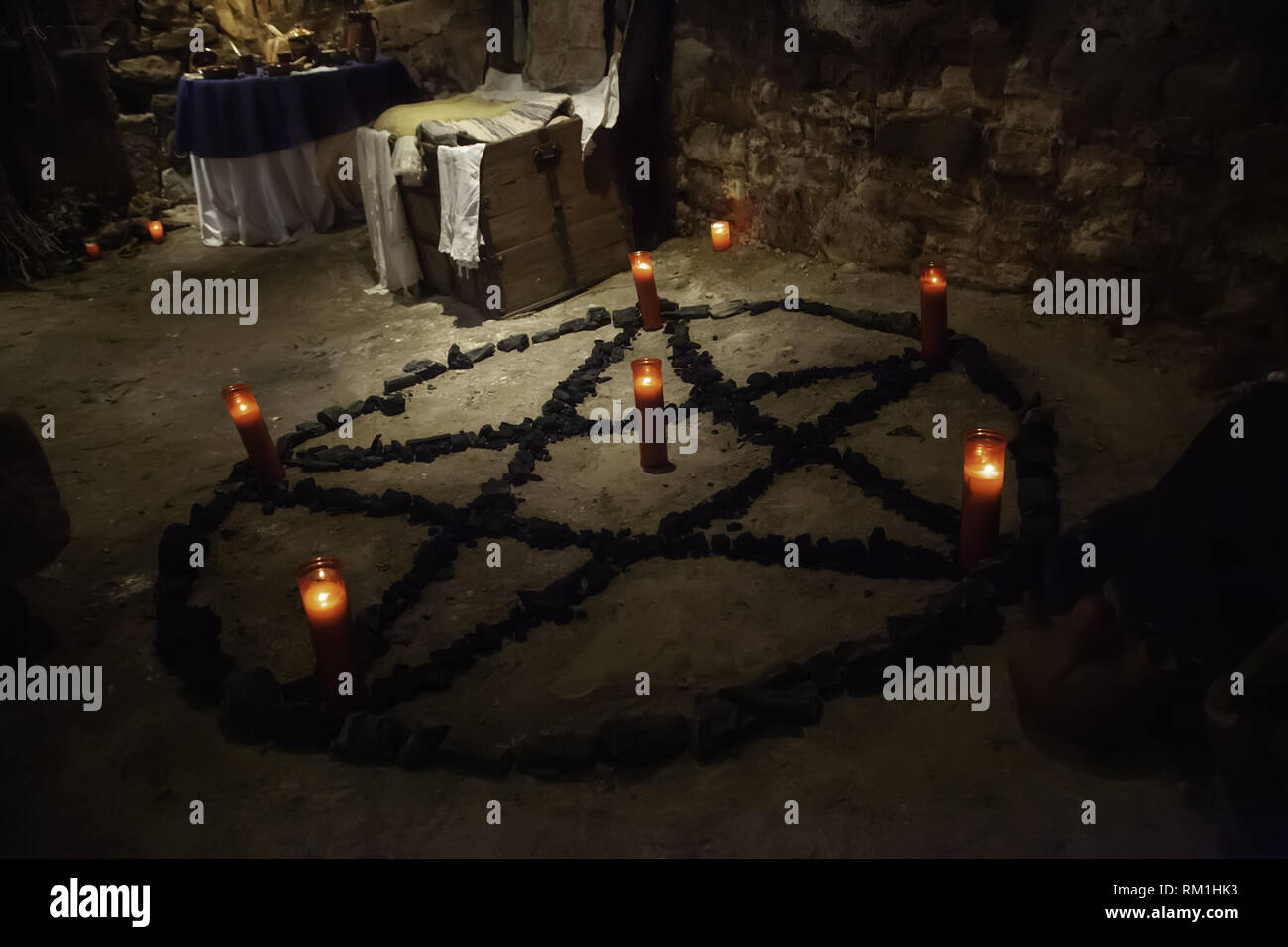 Pentagram And Candles Stock Photos & Pentagram And Candles Stock Images ...