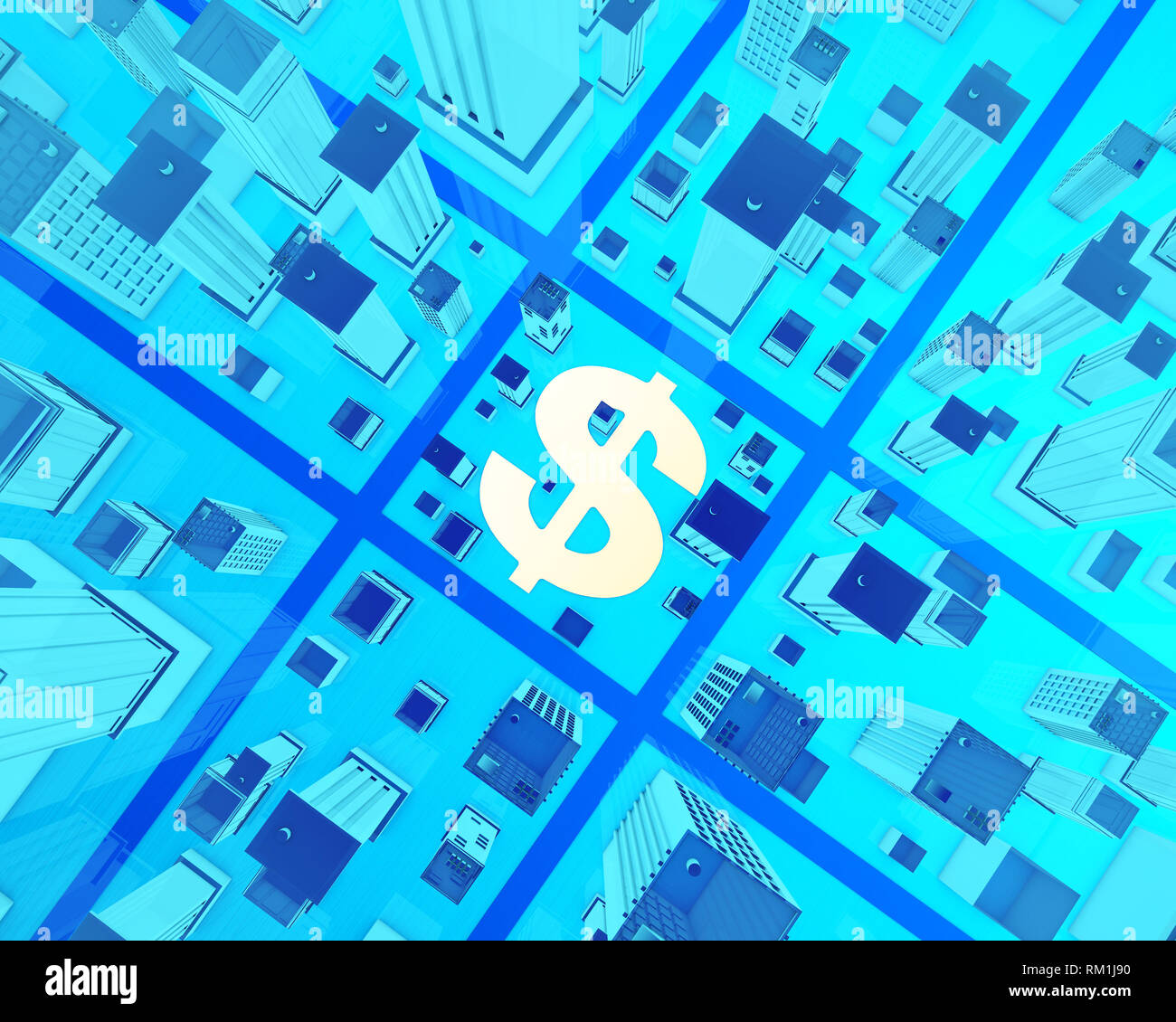 Urban architecture and dollar currency, economic and career success ...