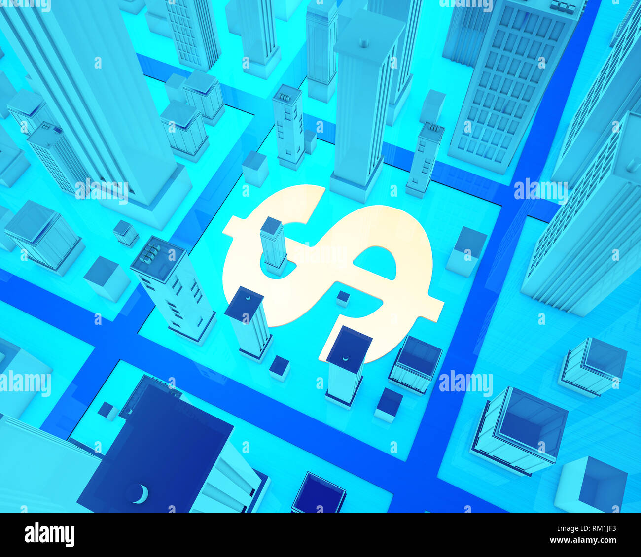 Urban architecture and dollar currency, economic and career success ...