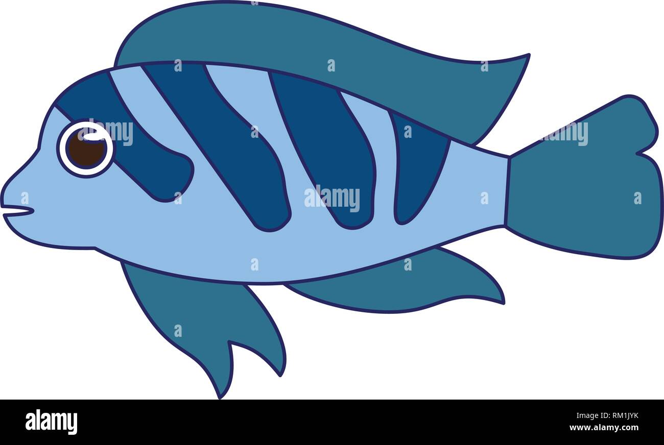 Fish sea animal cartoon Stock Vector Image & Art - Alamy