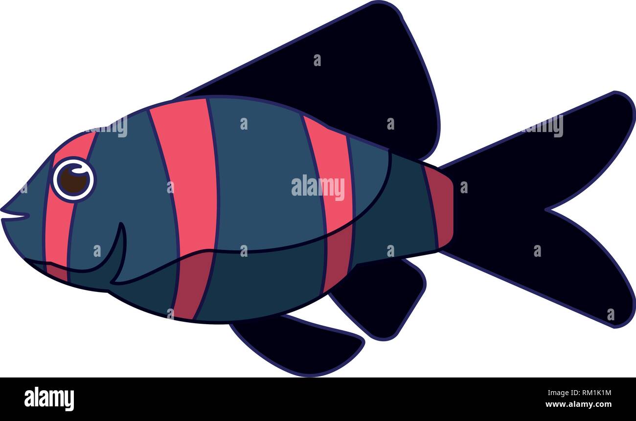 Fish sea animal cartoon Stock Vector Image & Art - Alamy