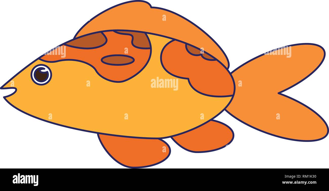 Fish sea animal cartoon Stock Vector Image & Art - Alamy