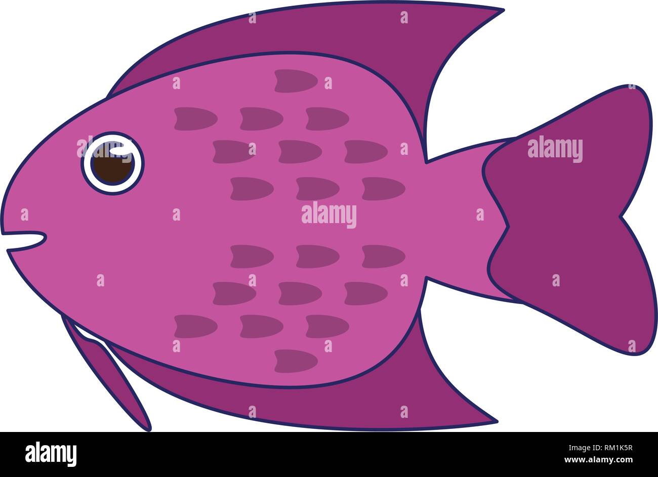 Fish sea animal cartoon Stock Vector Image & Art - Alamy