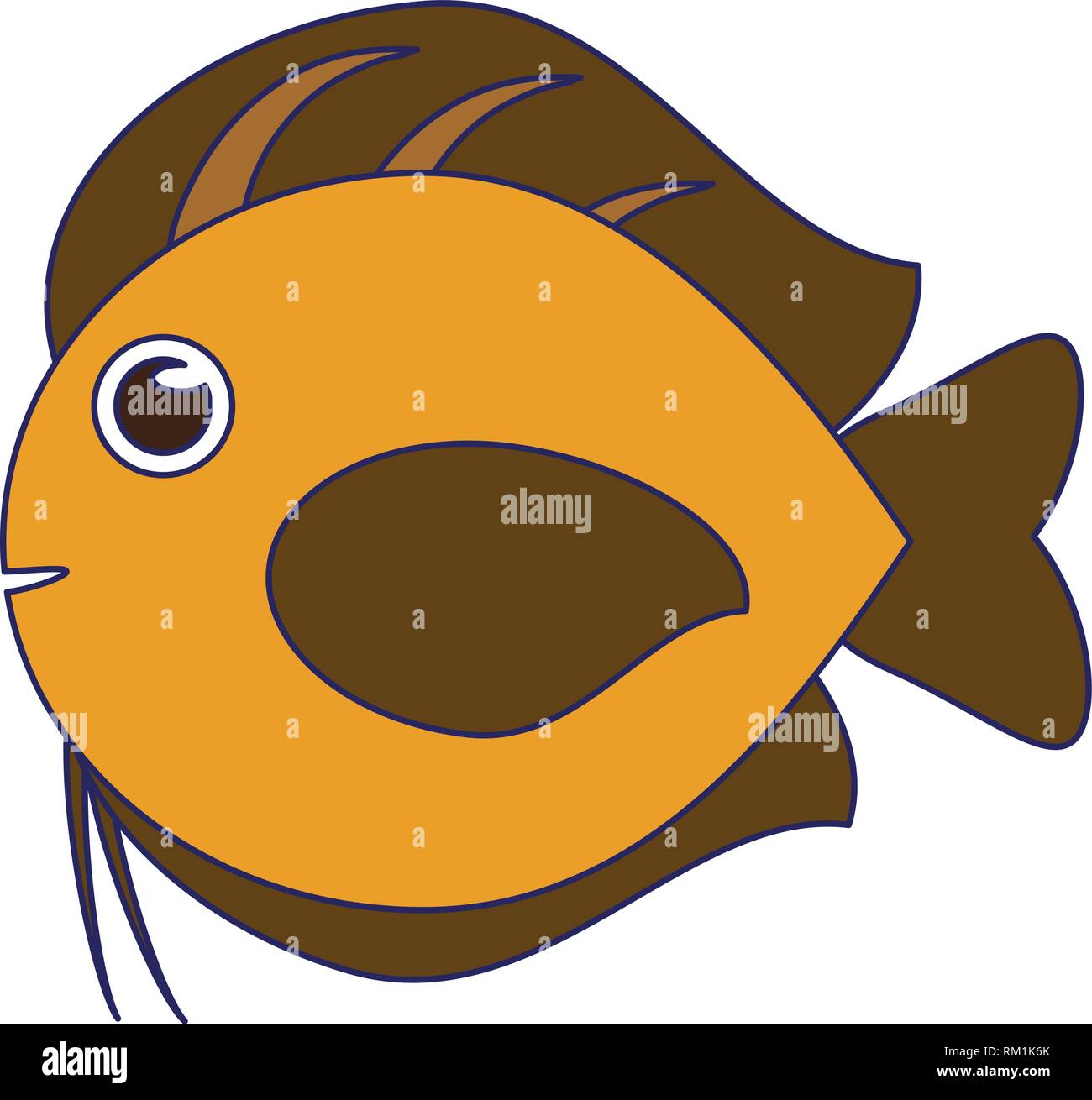Fish sea animal cartoon Stock Vector Image & Art - Alamy