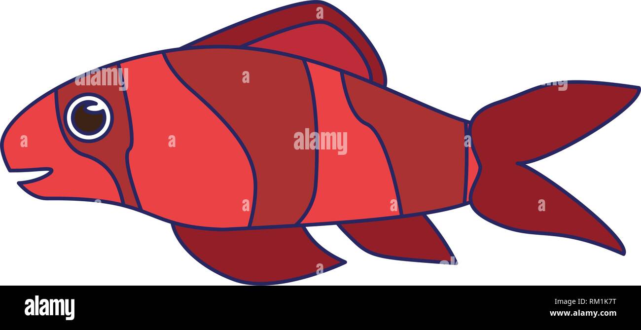 Fish sea animal cartoon Stock Vector Image & Art - Alamy