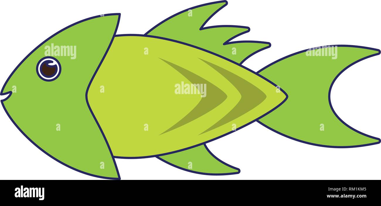 Fish sea animal cartoon Stock Vector Image & Art - Alamy