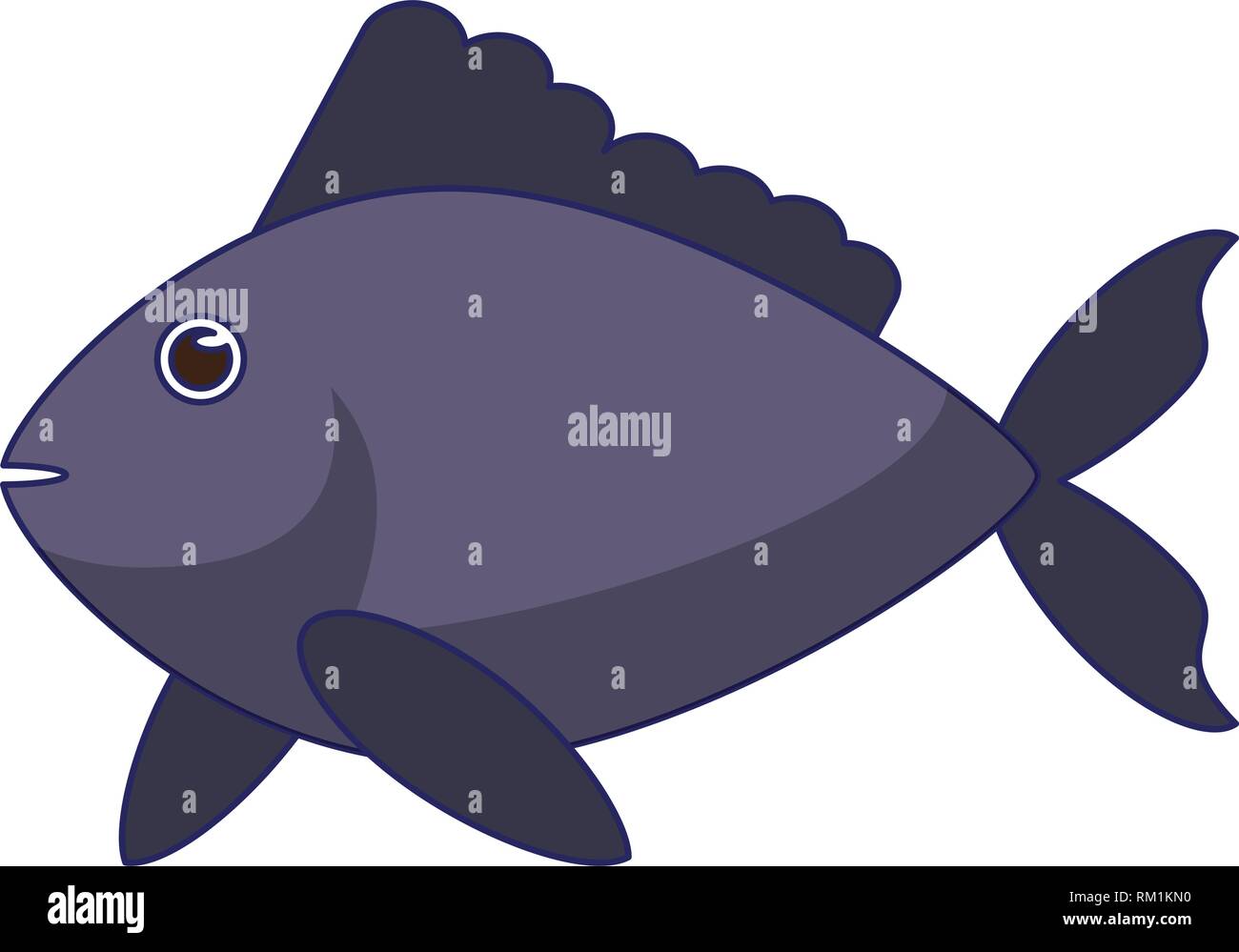 Fish sea animal cartoon Stock Vector Image & Art - Alamy