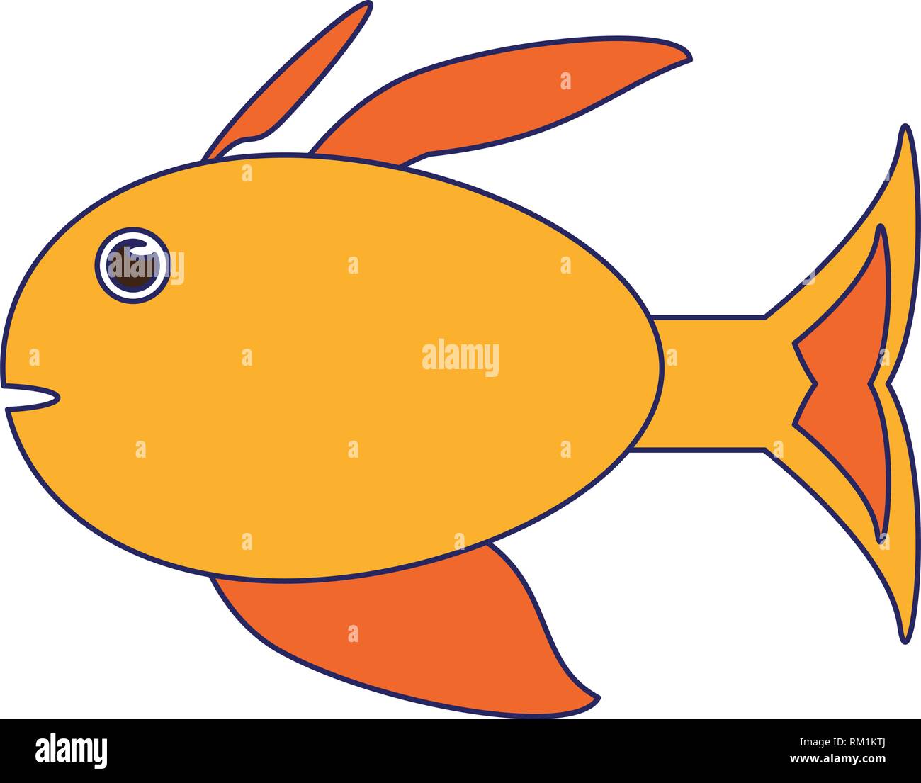 Fish sea animal cartoon Stock Vector Image & Art - Alamy