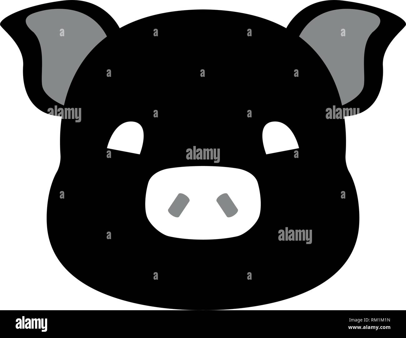 Cute pig head Stock Vector Image & Art - Alamy