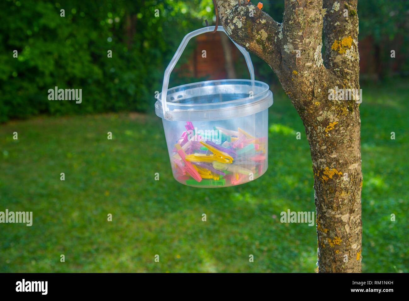 Bucket of clothes hi-res stock photography and images - Alamy