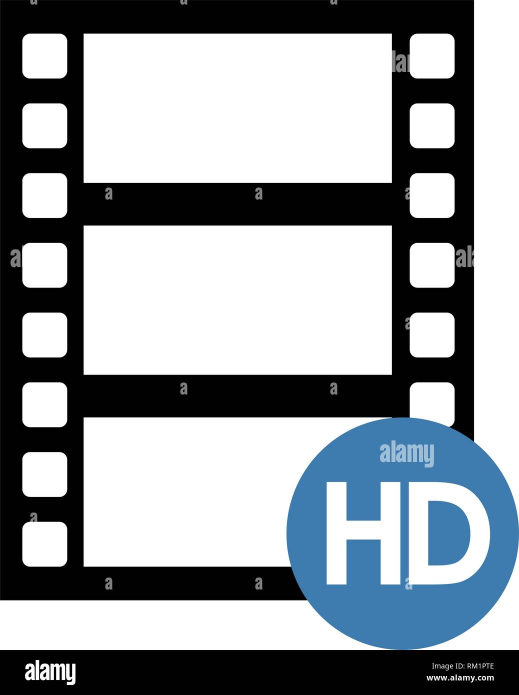High Definition movie symbol Stock Vector Image & Art - Alamy