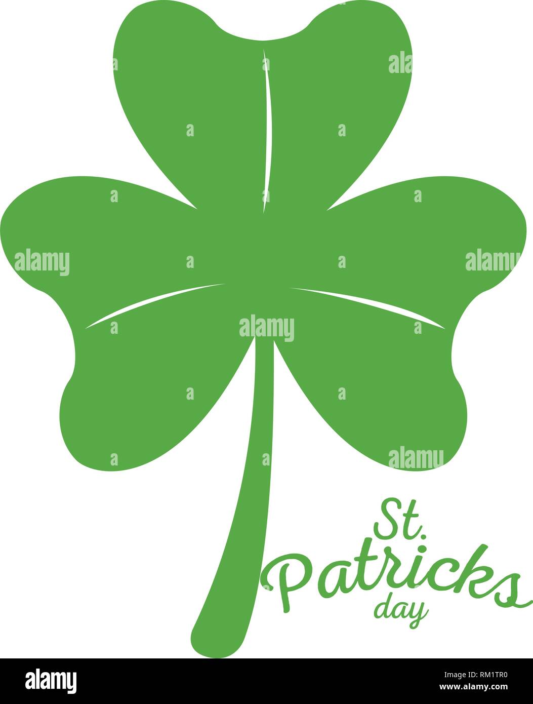 Patrick day clover with text Stock Vector Image & Art - Alamy
