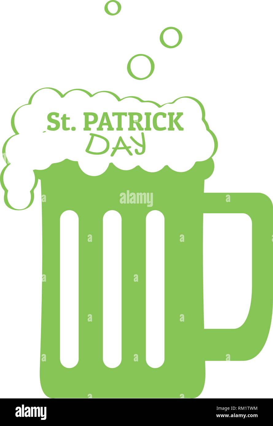 Patrick day beer with a label Stock Vector Image & Art - Alamy