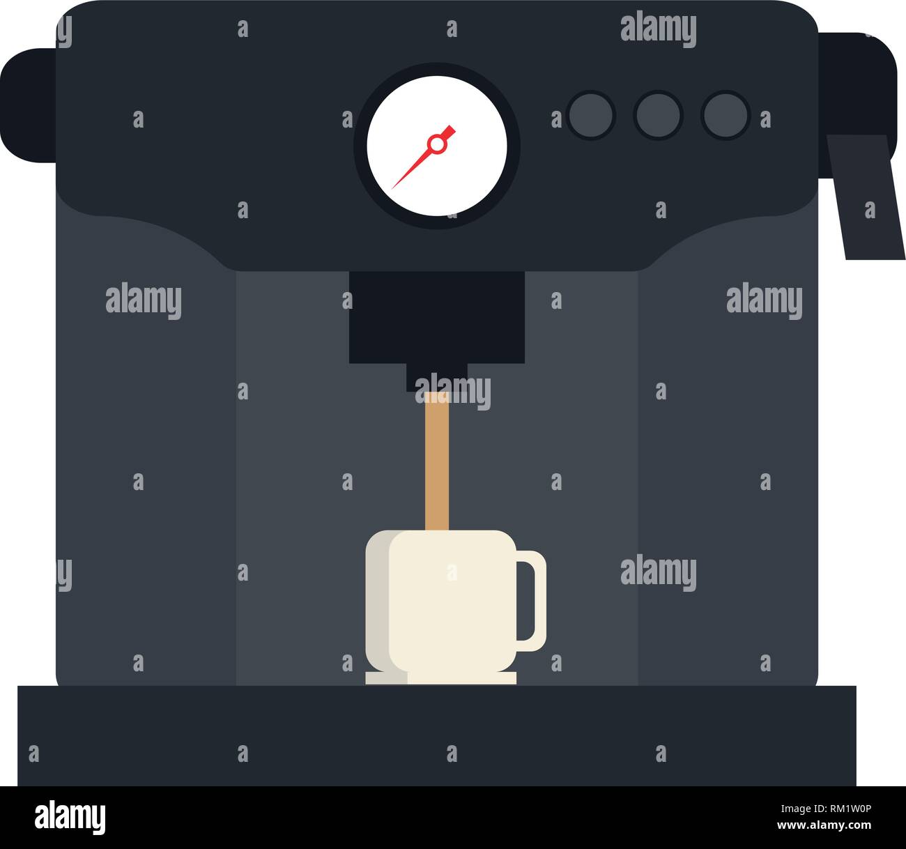 Espresso machine making coffee Stock Vector Images - Alamy