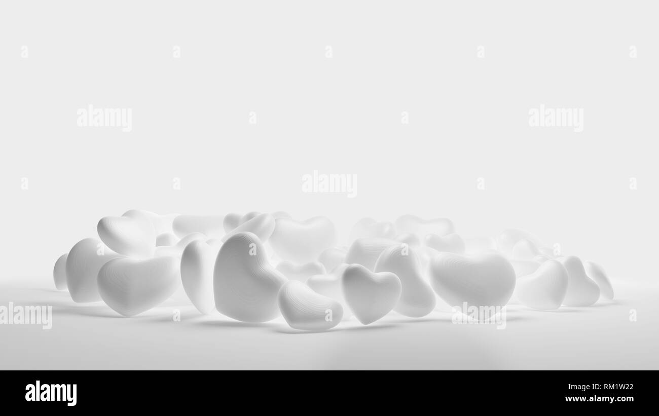 pile of hearts background 3d-illustration Stock Photo - Alamy