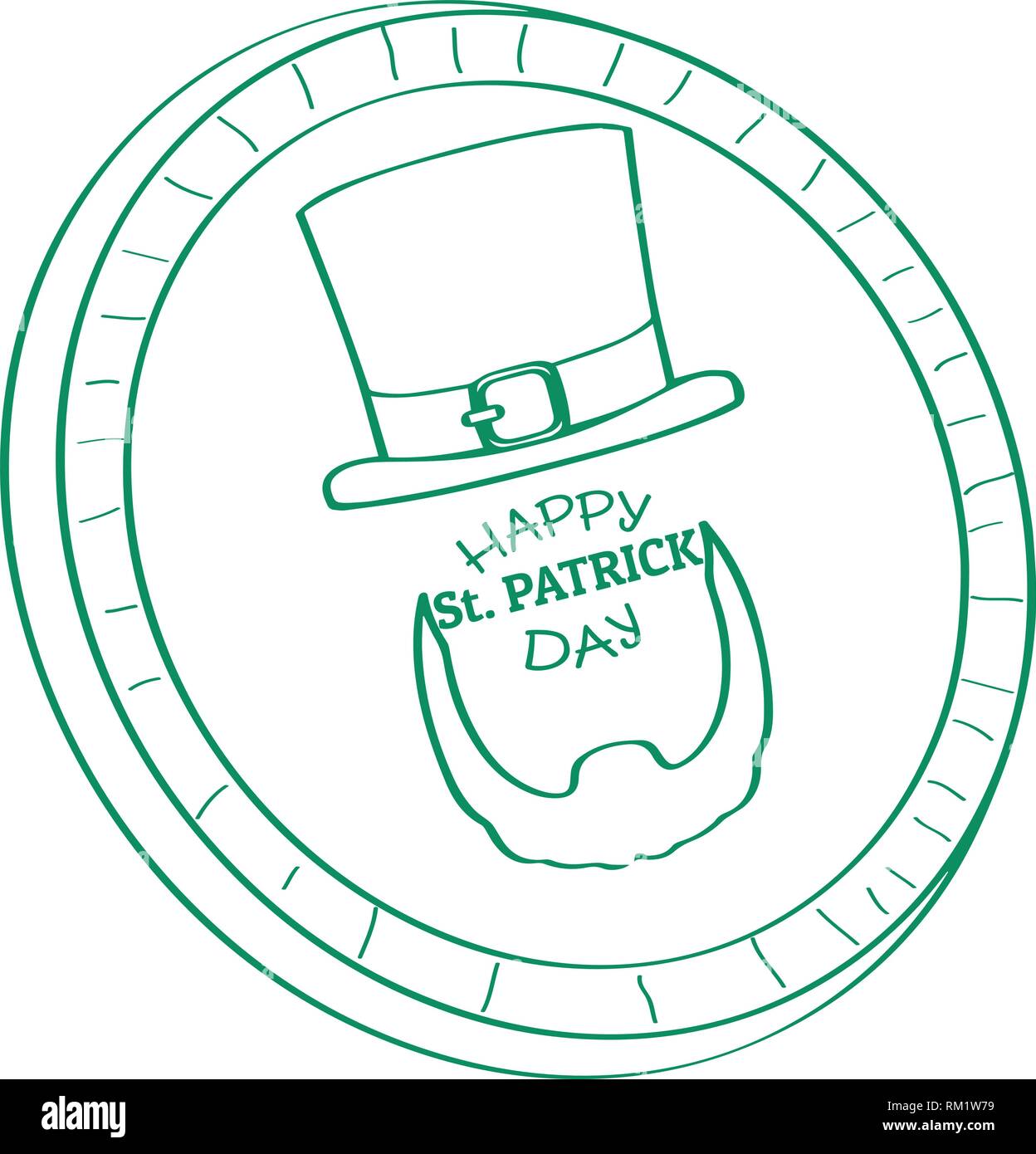 Outline of a patrick day label Stock Vector Image & Art - Alamy
