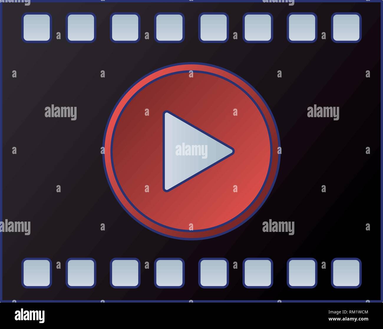 video player symbol button Stock Vector Image & Art - Alamy