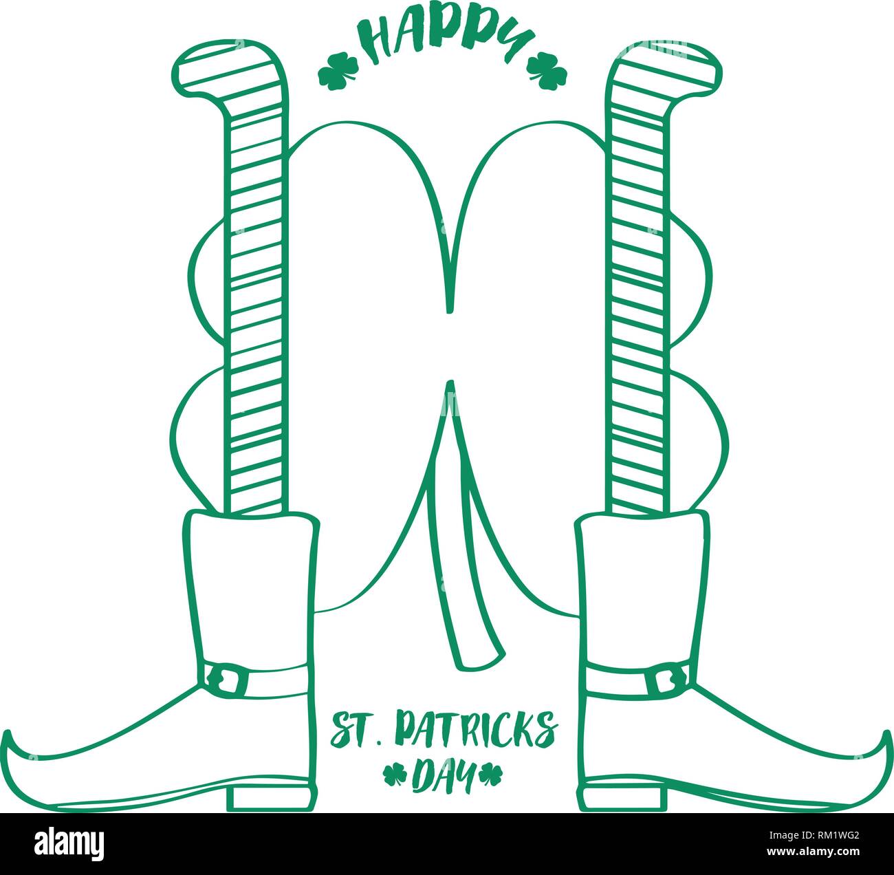 Irish elf outline hi-res stock photography and images - Alamy