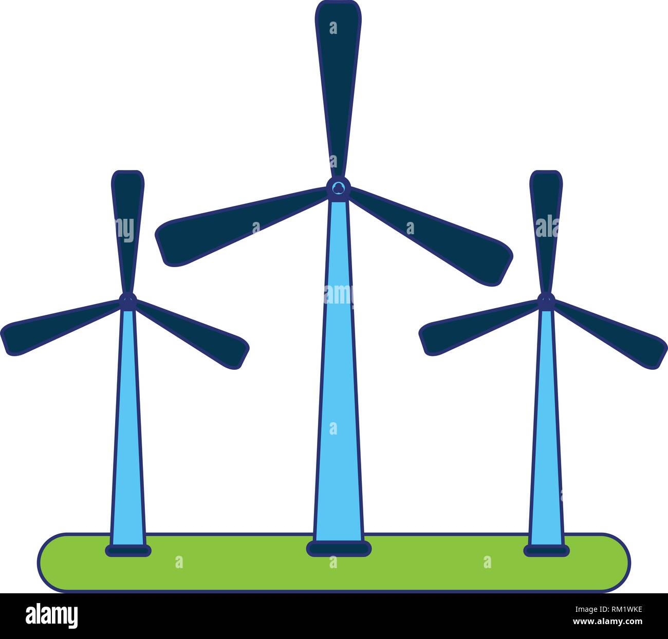 wind turbines eolic energy Stock Vector Image & Art - Alamy