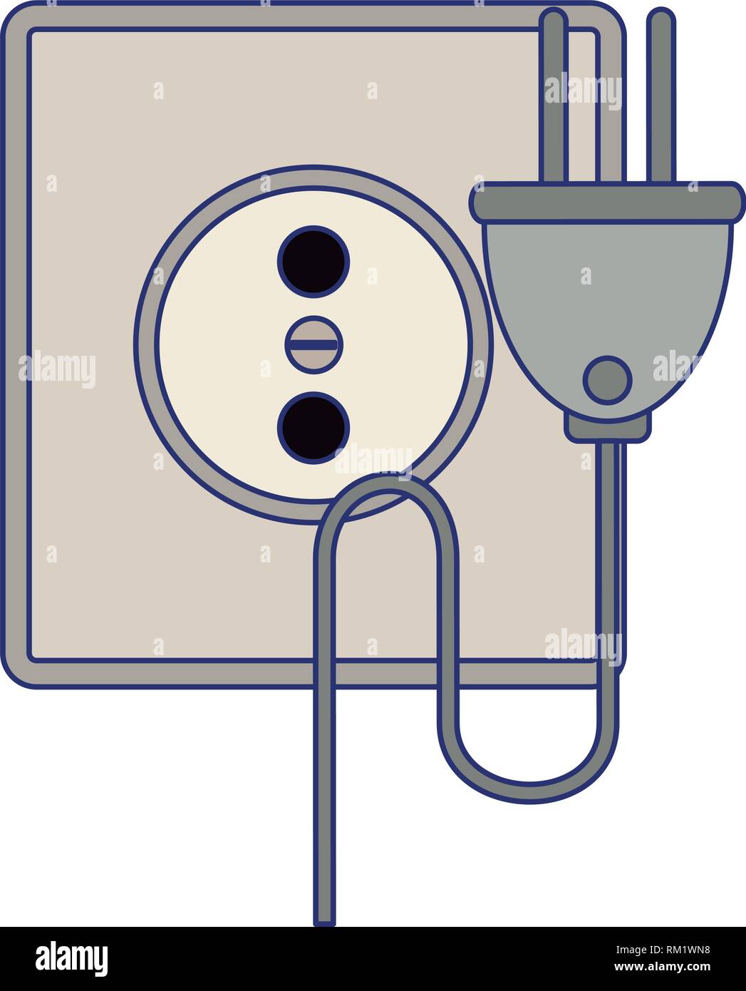 electric plug and shuffle Stock Vector Image & Art - Alamy