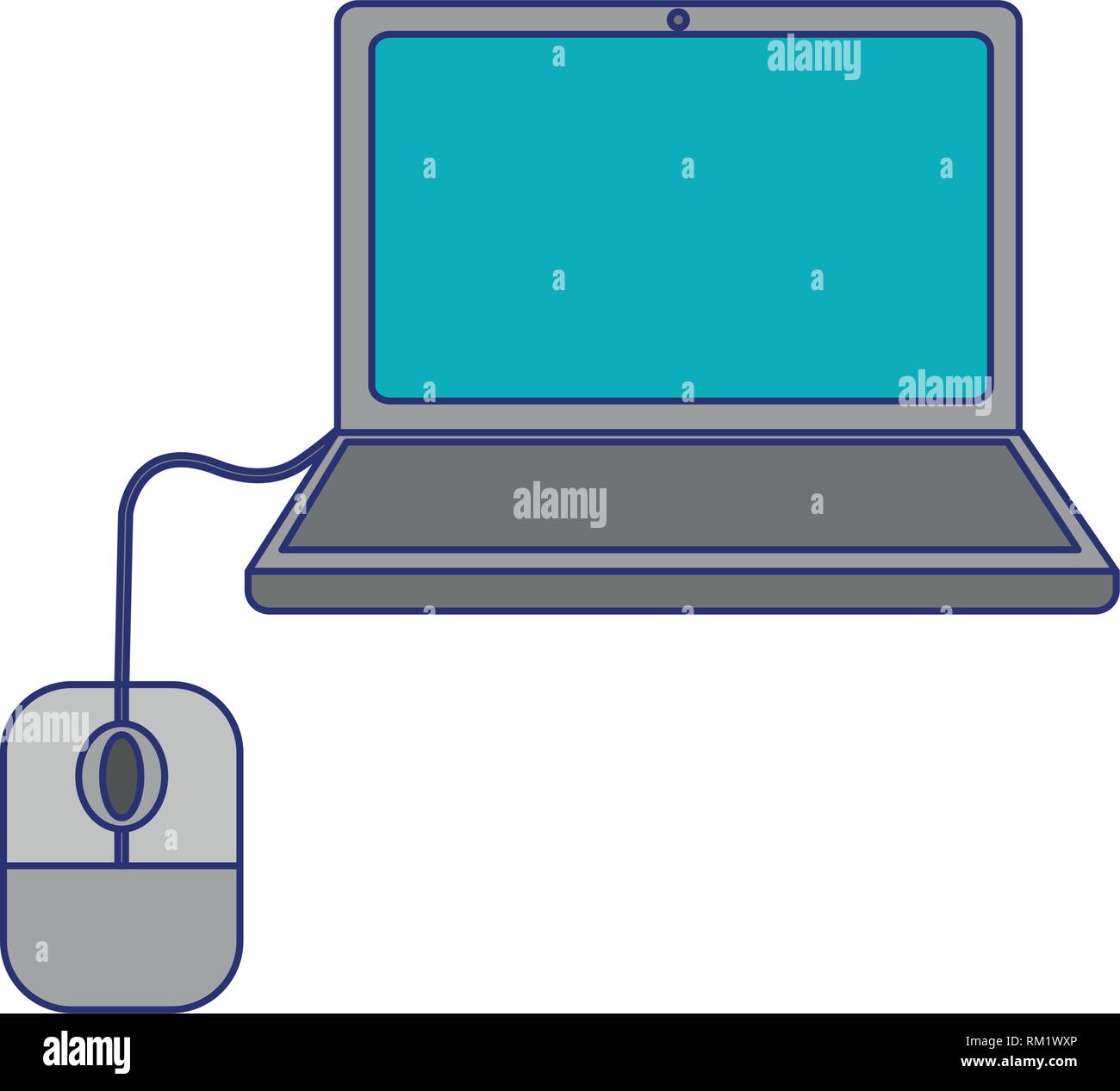 Laptop computer with mouse Stock Vector Image & Art - Alamy