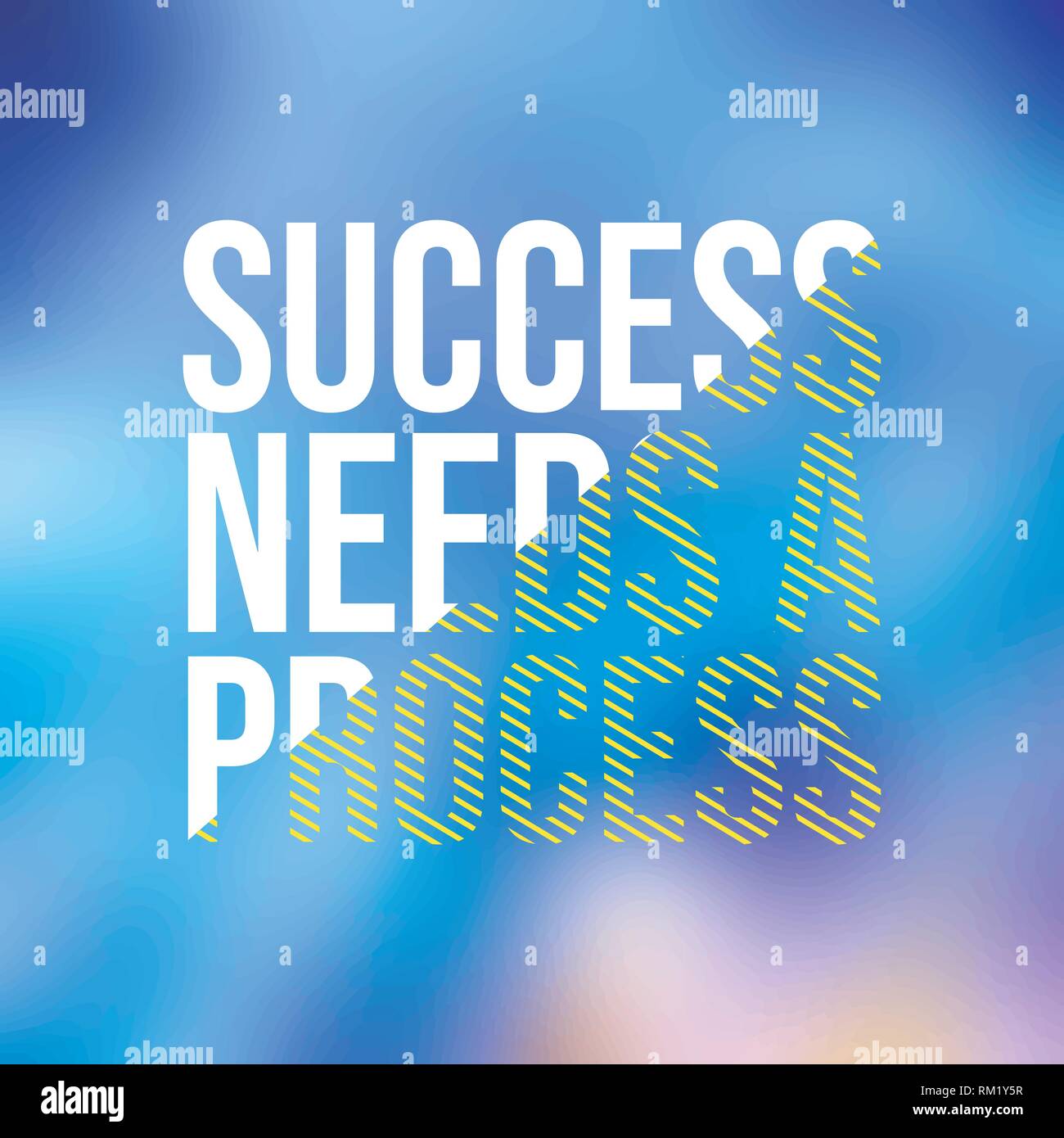 Success needs a process. successful quote with modern background vector illustration Stock ...