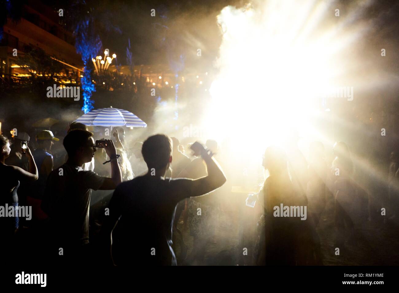 Group party head lights hi-res stock photography and images - Alamy