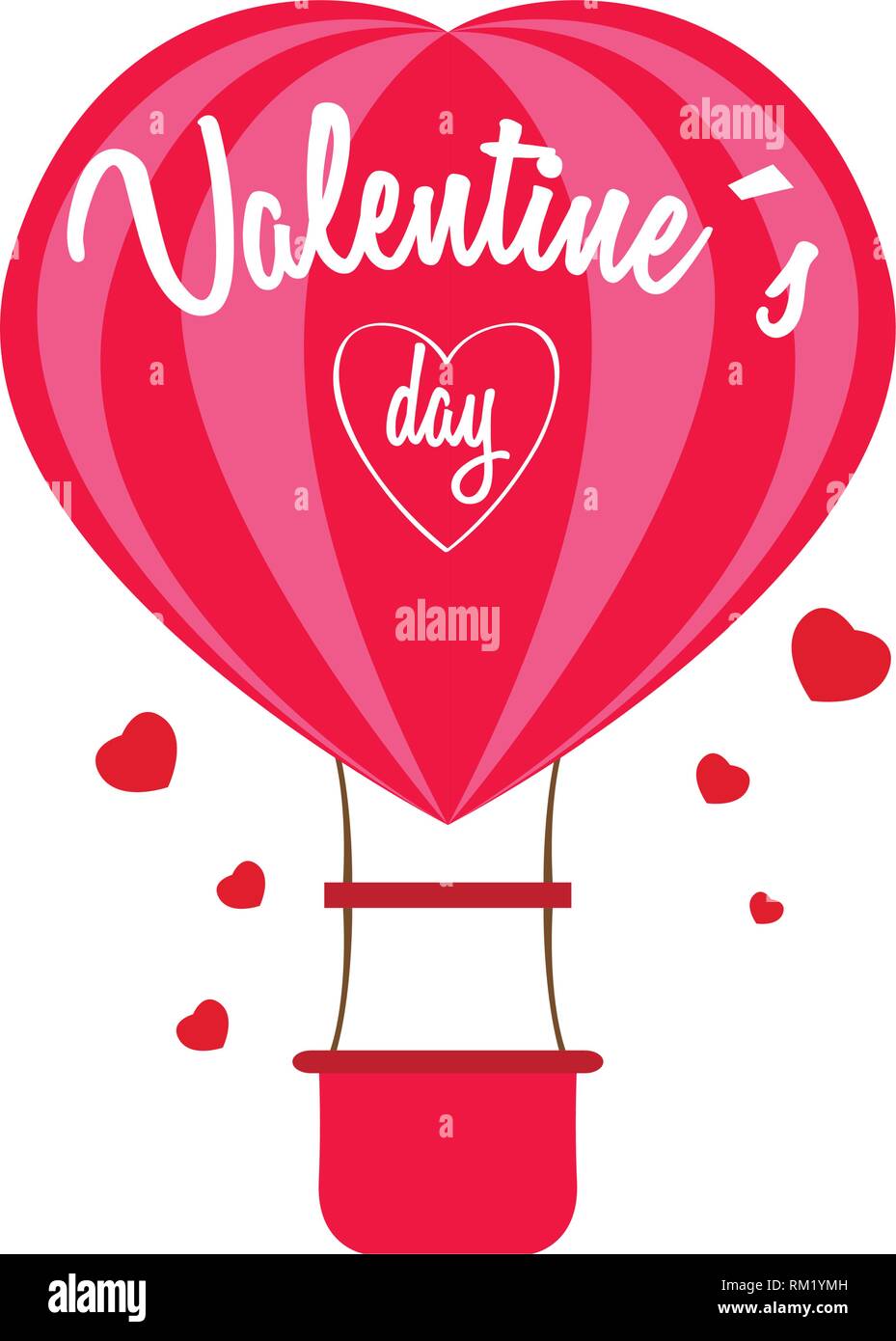 Hot air heart balloon Stock Vector Image & Art - Alamy