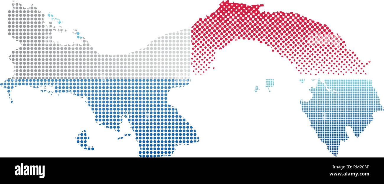 Map of Panama with flag Stock Vector Image & Art - Alamy