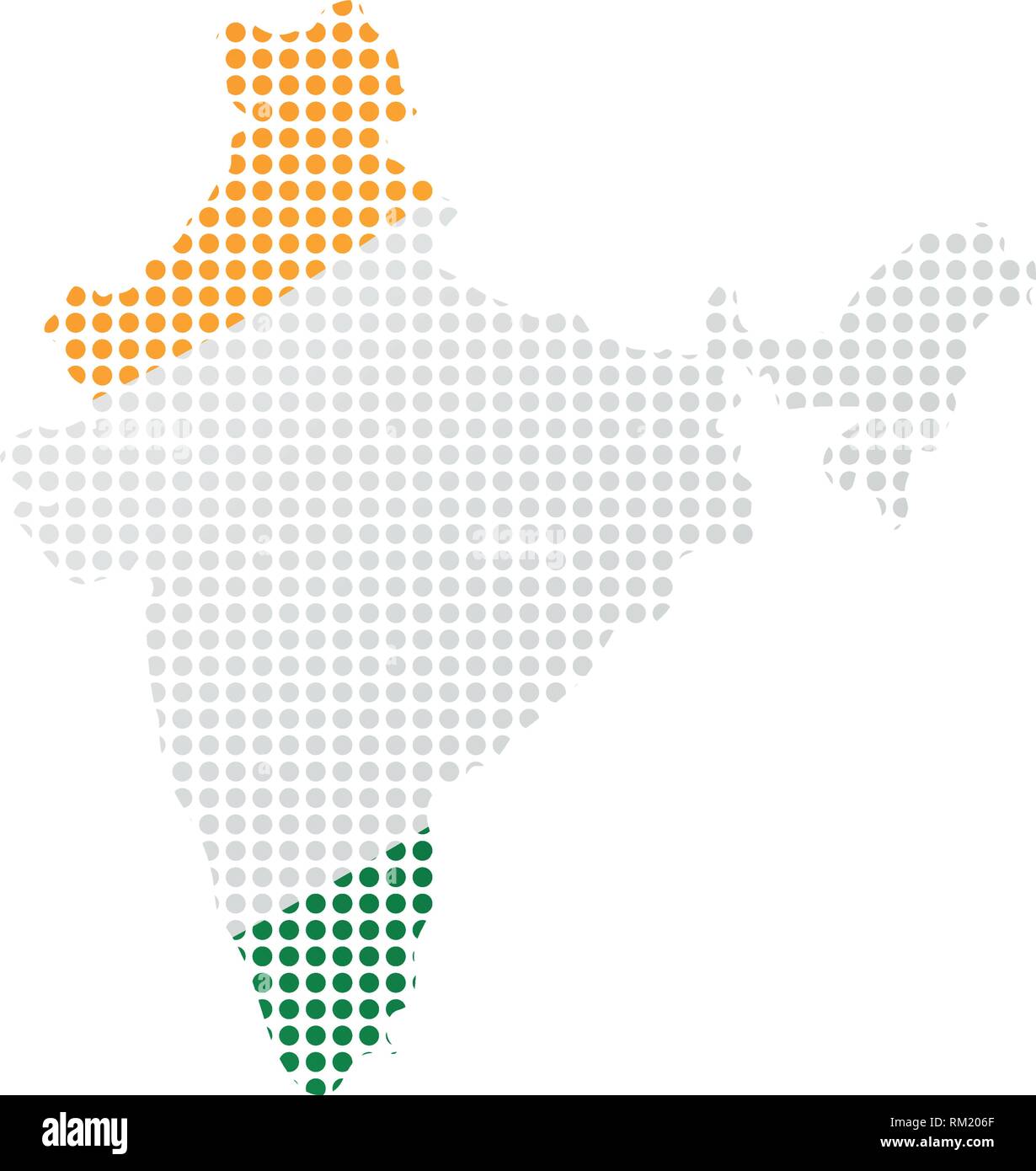 Map of India with flag Stock Vector Image & Art - Alamy