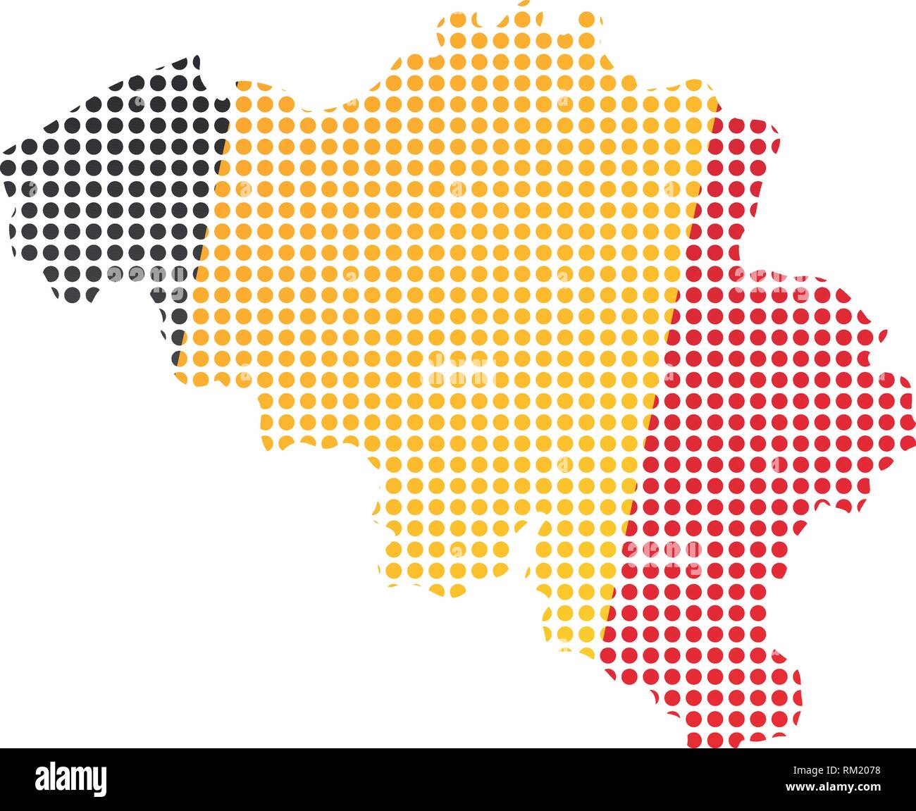 Map of Belgium with flag Stock Vector Image & Art - Alamy