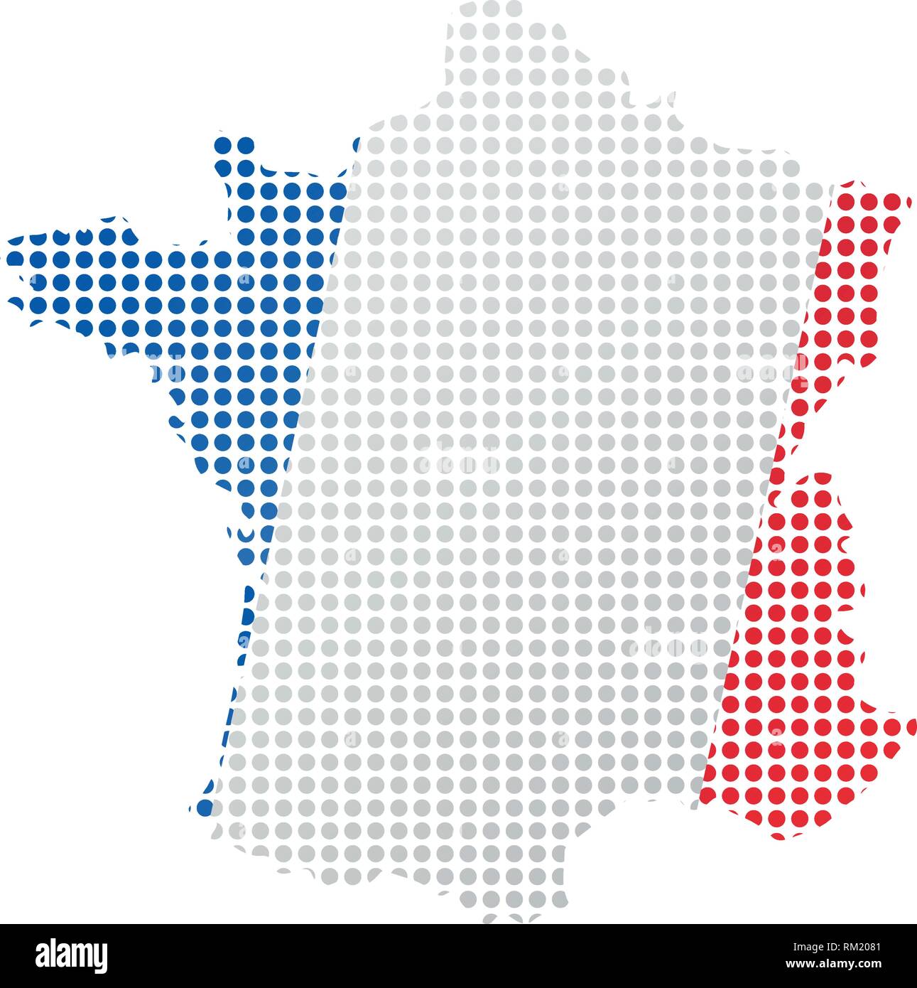 Map of France with flag Stock Vector Image & Art - Alamy