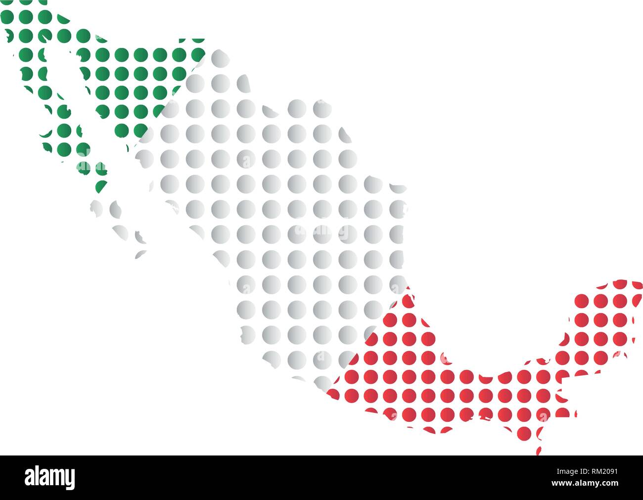 Mexico digital map Stock Vector Images - Alamy