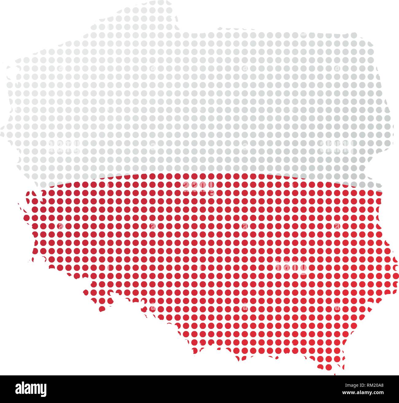 Map of Poland with flag Stock Vector Image & Art - Alamy