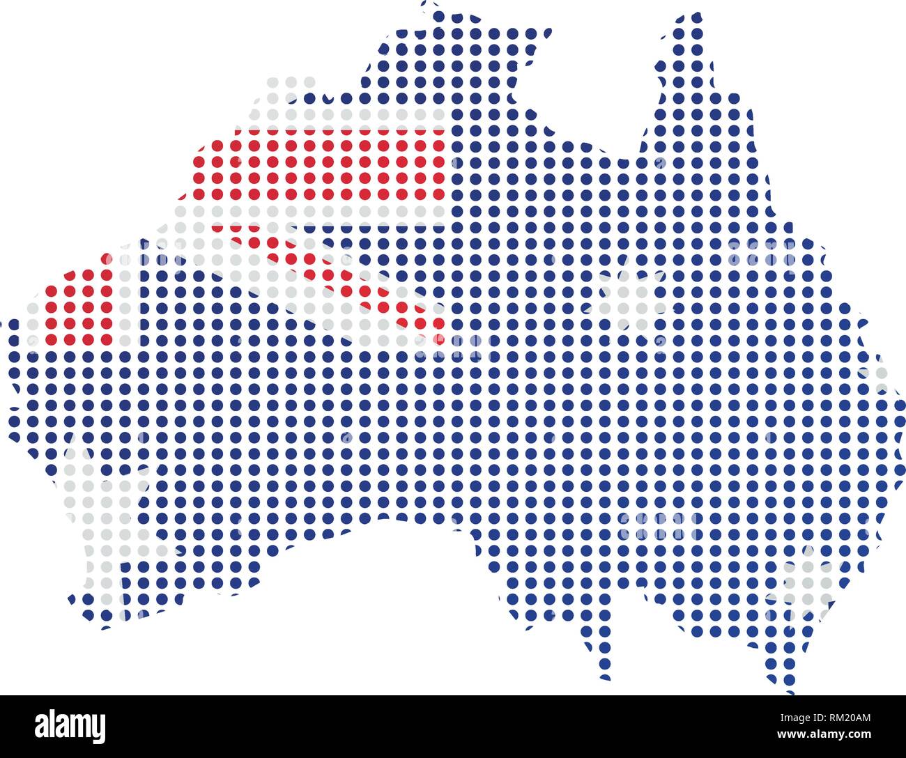 Map of Australia with flag Stock Vector Image & Art - Alamy